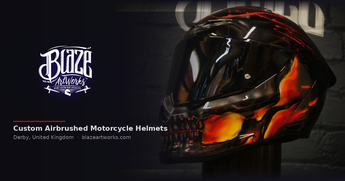 Unique Custom Airbrushed Motorbike Helmets that will blow you away